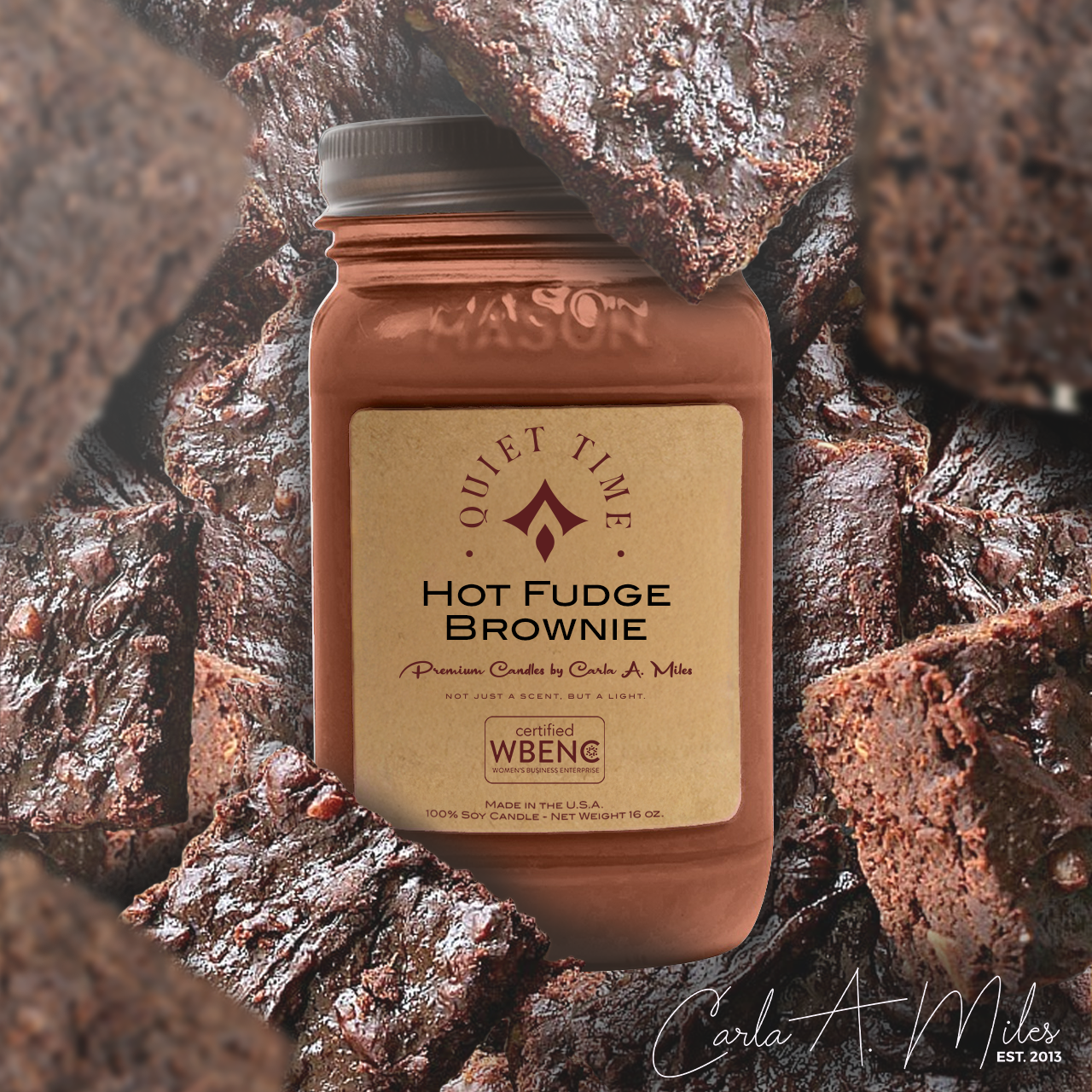 Hot Fudge Brownie | Pure Soy Wax Candle | Made in USA